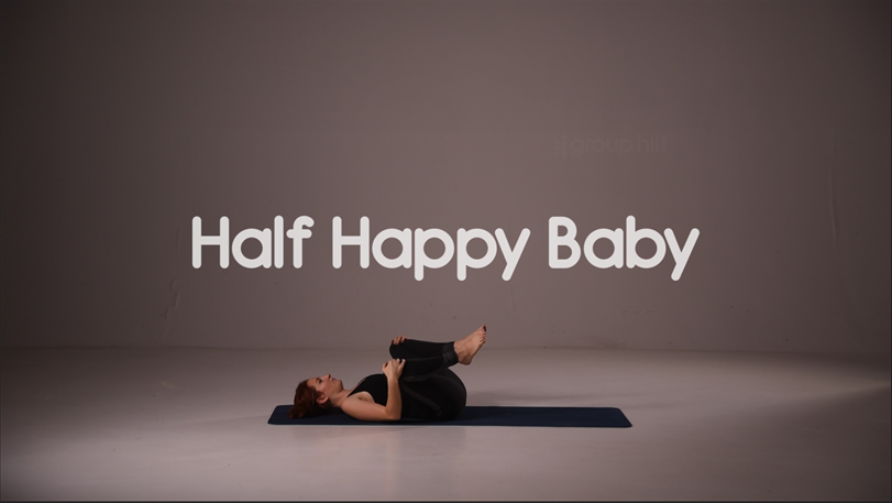 How to do Half Happy Baby Video - Yoga Poses – Group HIIT