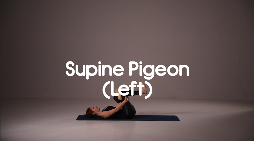 How to do Supine Pigeon Video - Yoga Poses – Group HIIT