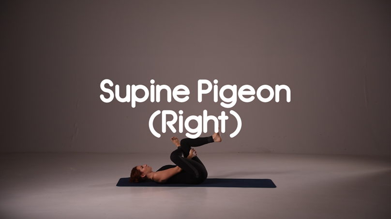 How to do Supine Pigeon Video - Yoga Poses – Group HIIT